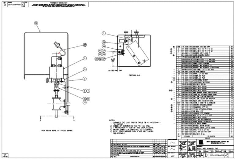 HURCO Autobend Y-Axis Parts, Listings and Assemblies